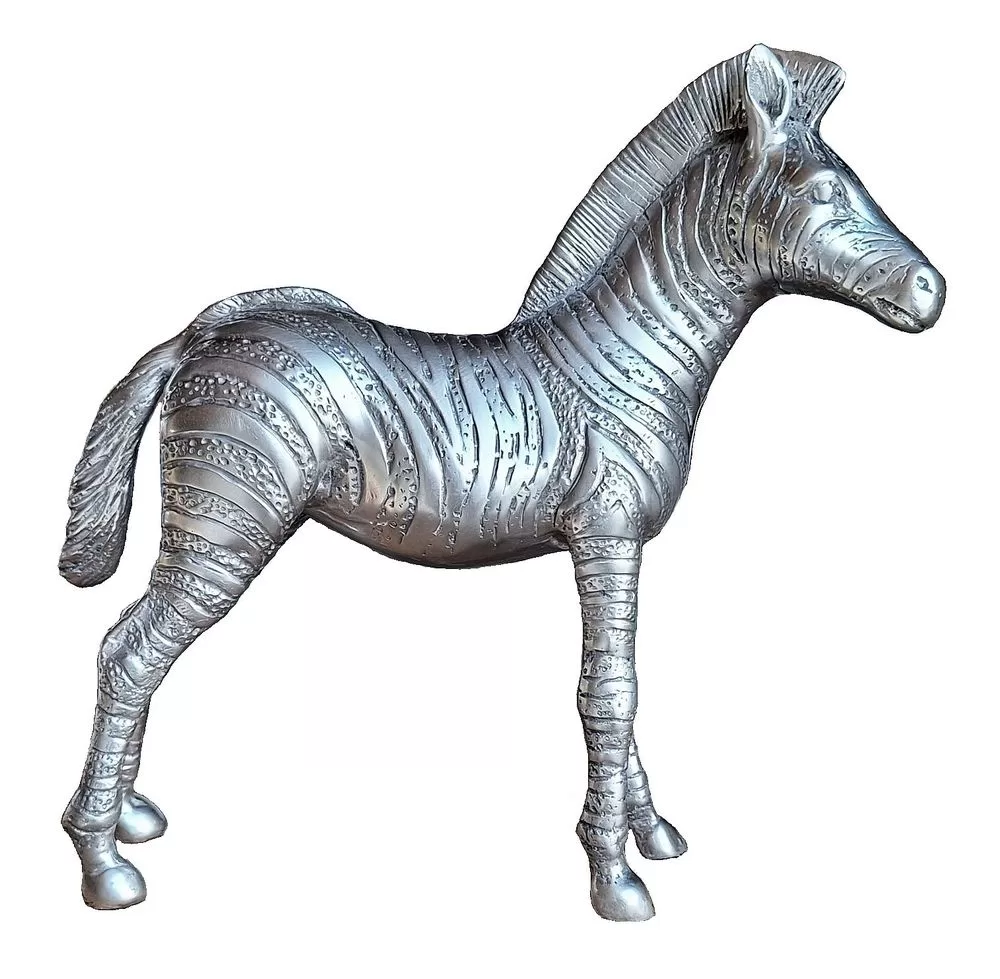 Zebra Baby sculpture - silver - Zawadi: African décor, art, homeware ...